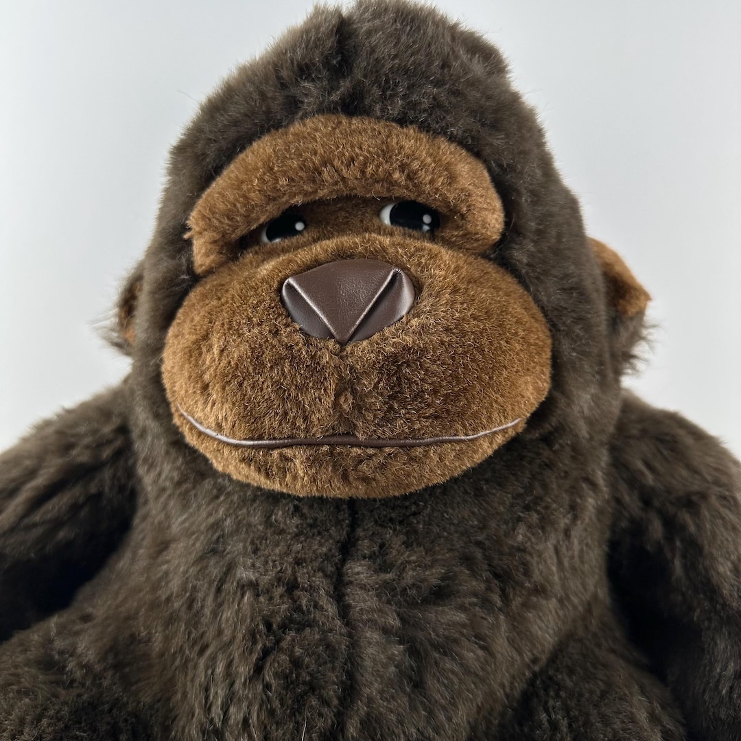 Vintage Gorilla Monkey Ape Plush Stuffed Animal 14" Holding a Banana ...