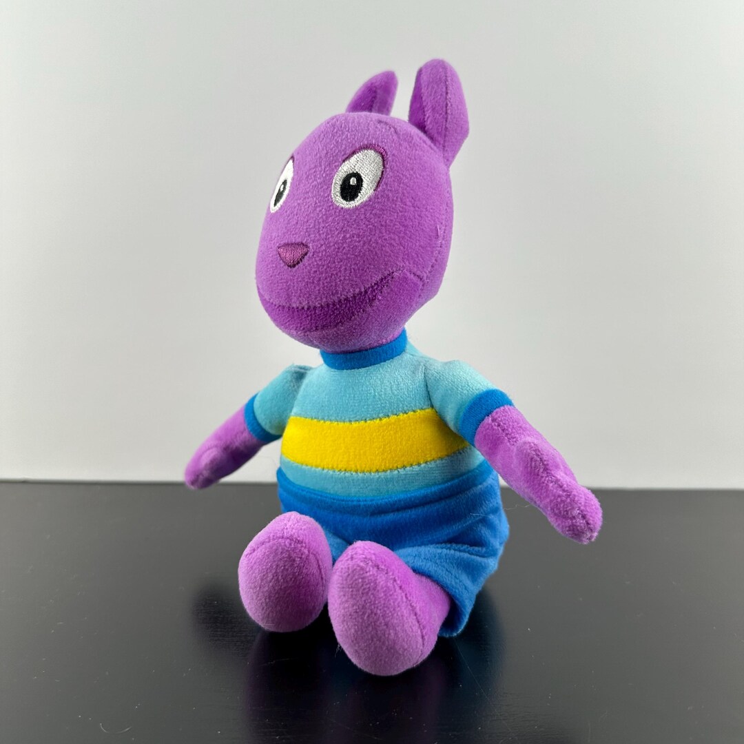 TY Beanie Baby Vintage Backyardigans AUSTIN the Kangaroo Purple Stuffed ...