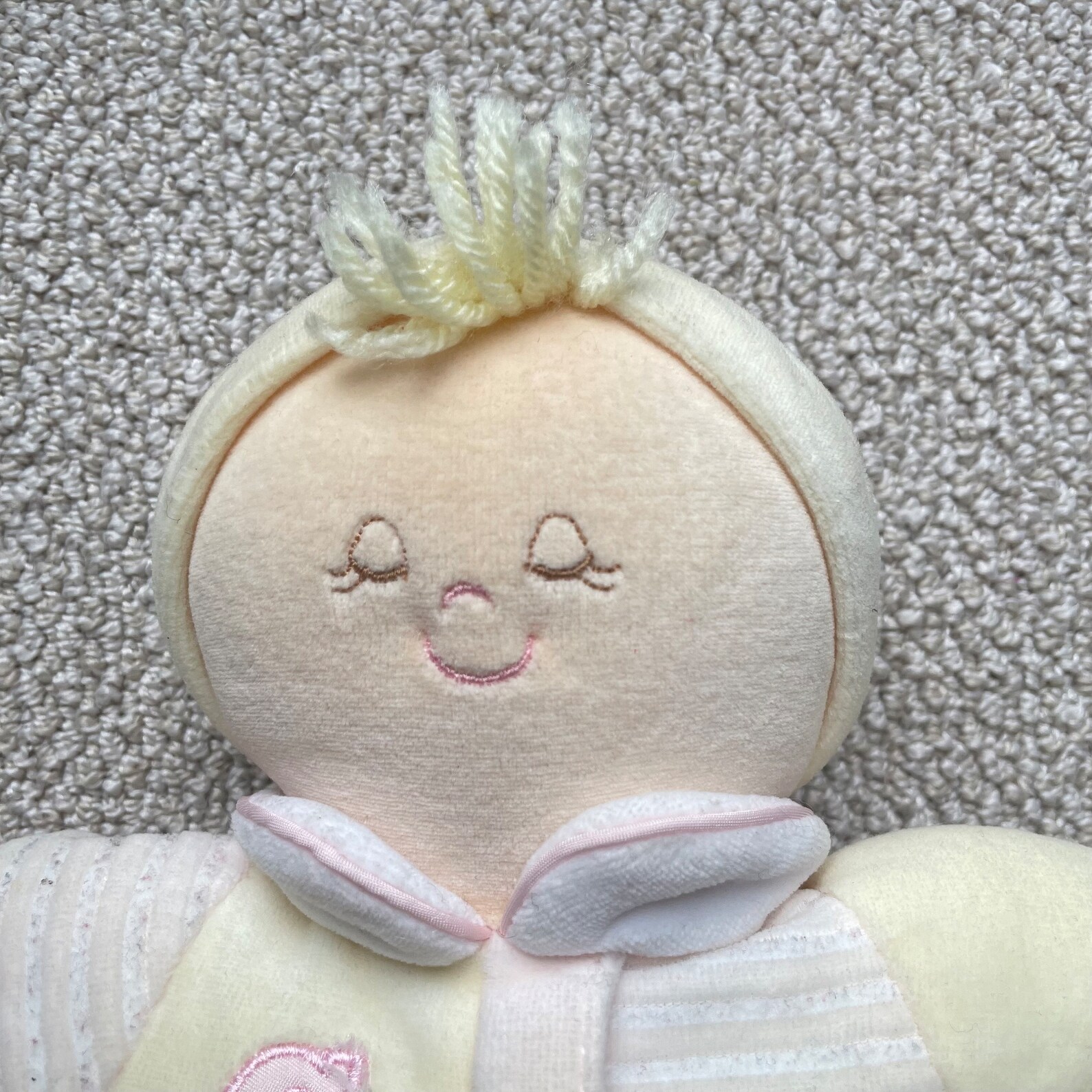 Russ Berrie ABC Bridget Doll Vintage 90s Yellow Plush Stuffed Animal 12 ...