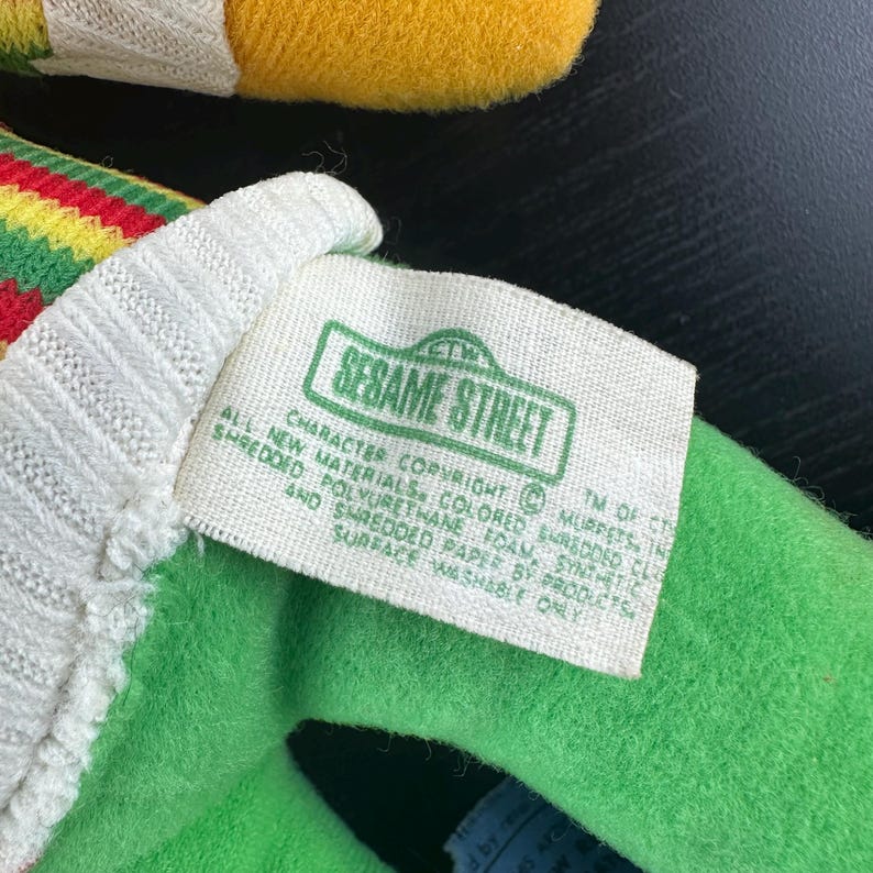 Vintage Sesame Street BERT Plush Toy Original Stuffed Animal Plush Toy ...