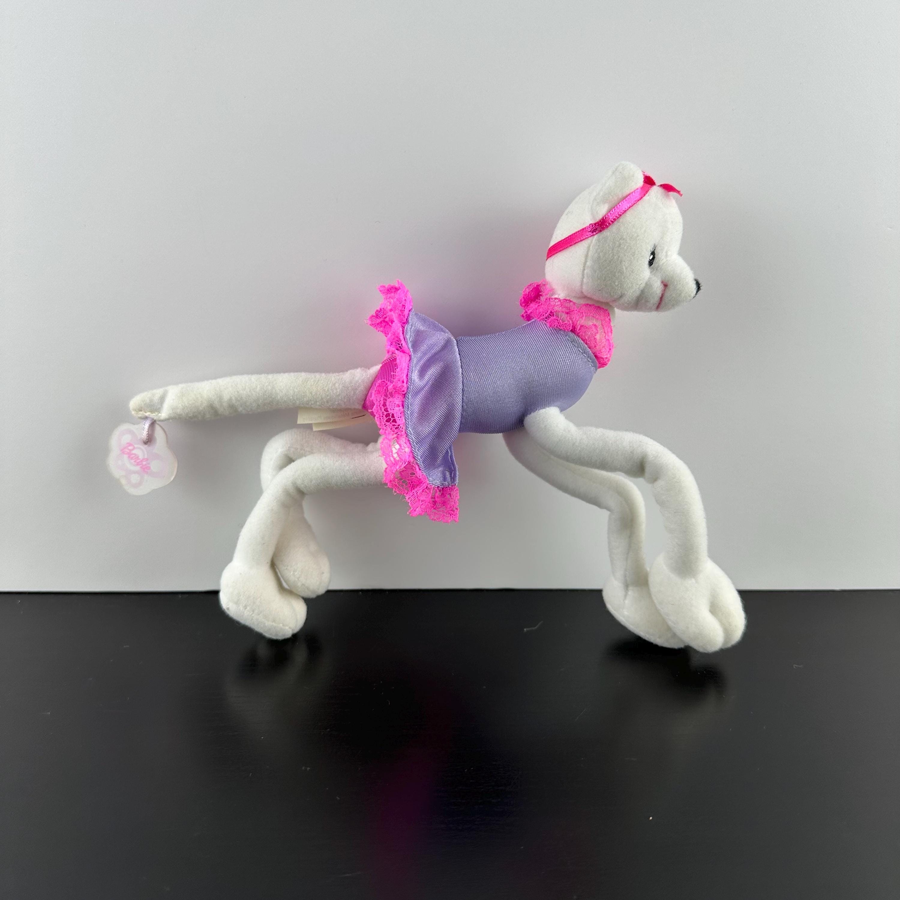 Barbie POSE ME PETS Vintage 2002 White Puppy Dog Plush Poseable Mattel ...