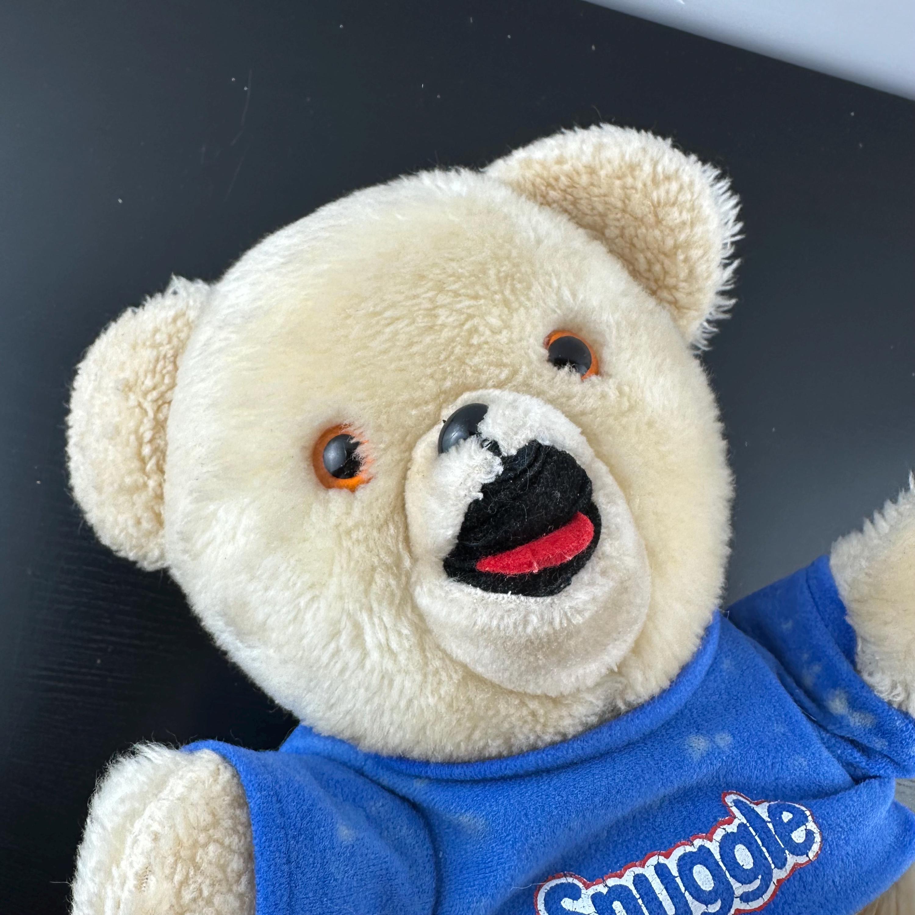Vintage 1985 SNUGGLE Bear Fabric Softener 14" Stuffed Animal Teddy ...