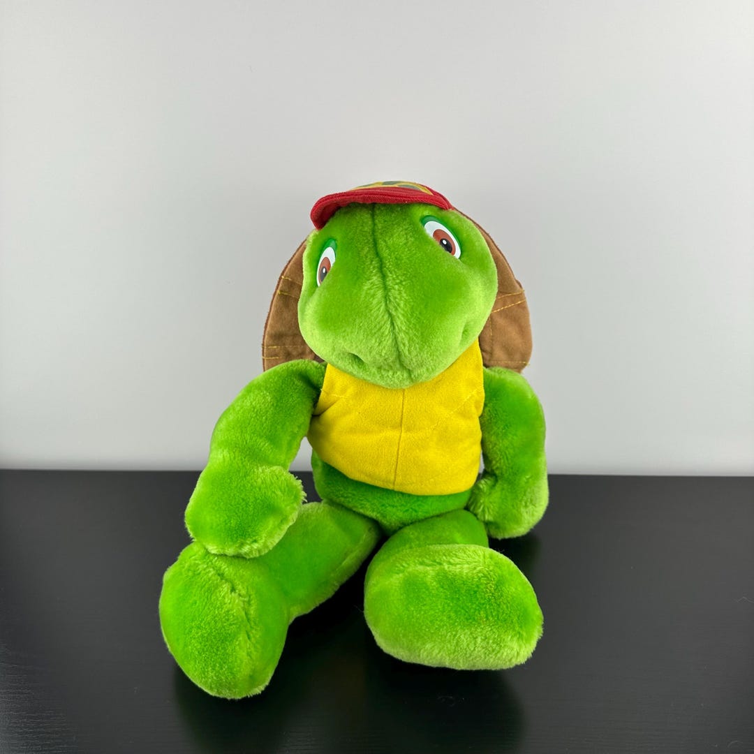 Vintage Franklin the Turtle Plush Stuffed Animal Red Hat Bandana 15 ...