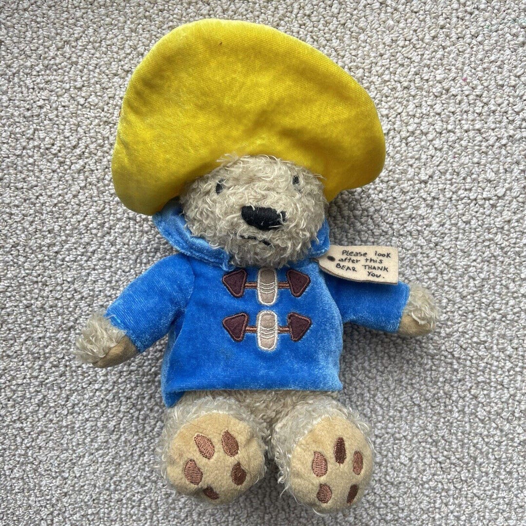 Paddington Bear Plush Stuffed Animal Blue Jacket Yellow Hat Toy 7 ...