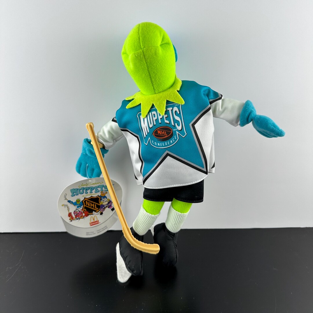 Vintage 1995 NHL Kermit Ice Hockey Player Plush Stuffed Animal Soft ...