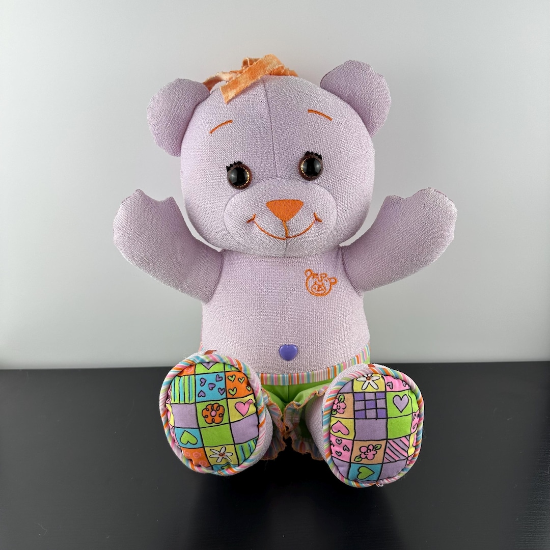 Doodle Bear 2005 Vintage Ed Kaplan Pink Plush Stuffed Animal With ...