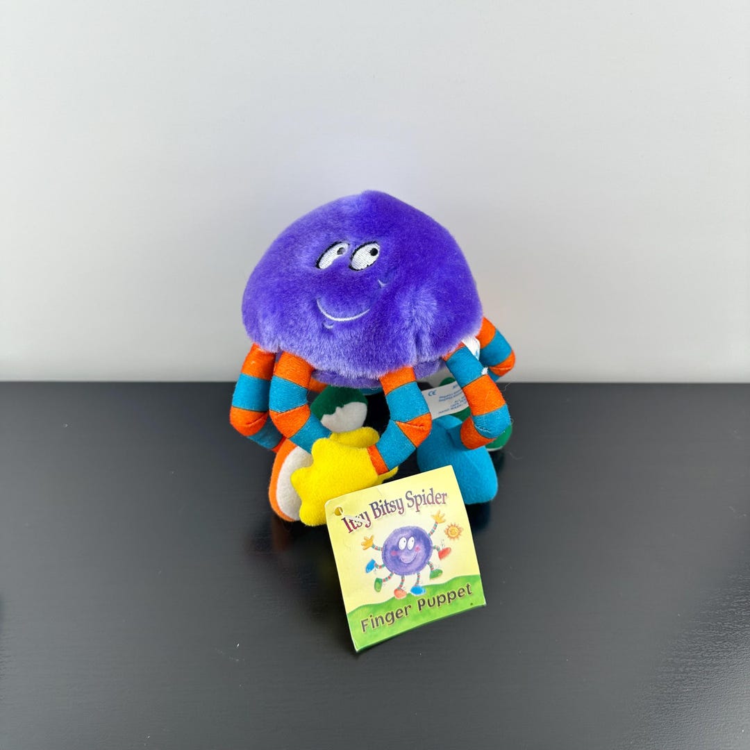 Itsy Bitsy Spider Finger Puppet Plush Stuffed Animal 4” Mother Goose ...