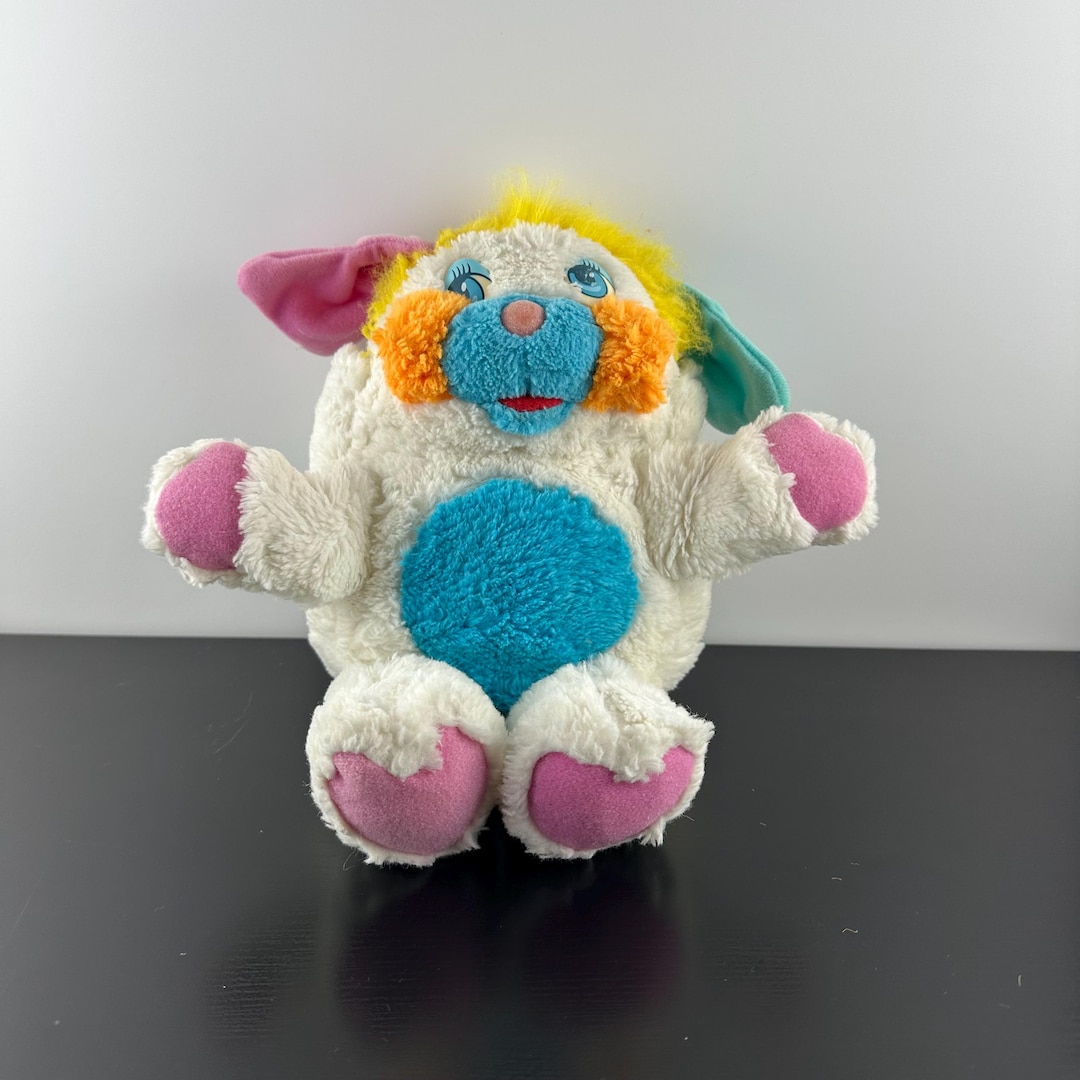Popples Puffball White Blue Pink Yellow Stuffed Animal Plush Vintage 1986 Mattel - Etsy