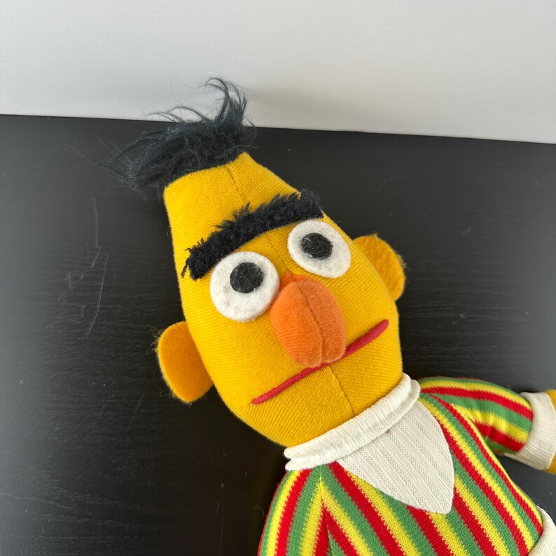 Vintage Sesame Street BERT Plush Toy Original Stuffed Animal Plush Toy ...