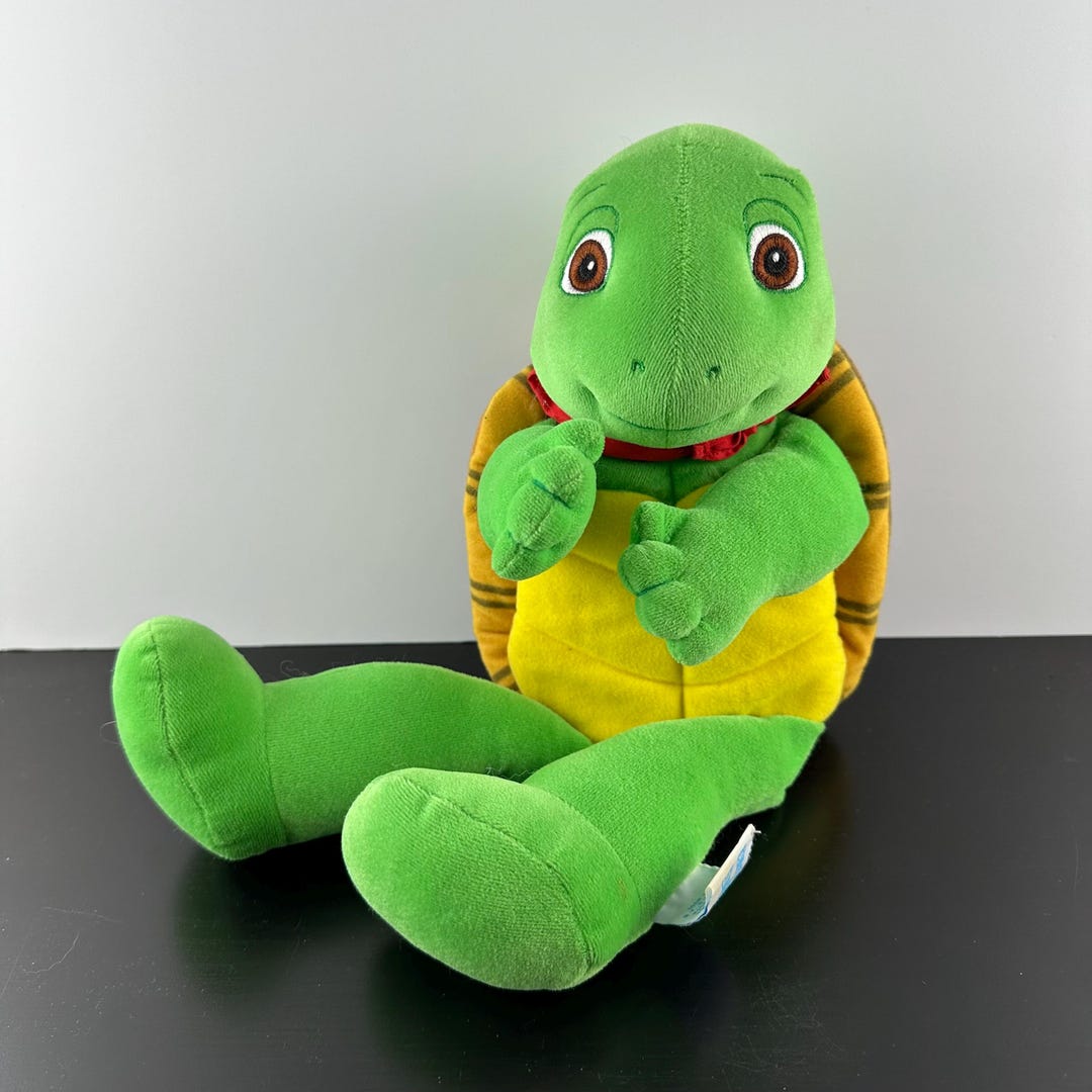 Vintage Eden Franklin the Turtle Full Body Hand Puppet Green Plush Red ...