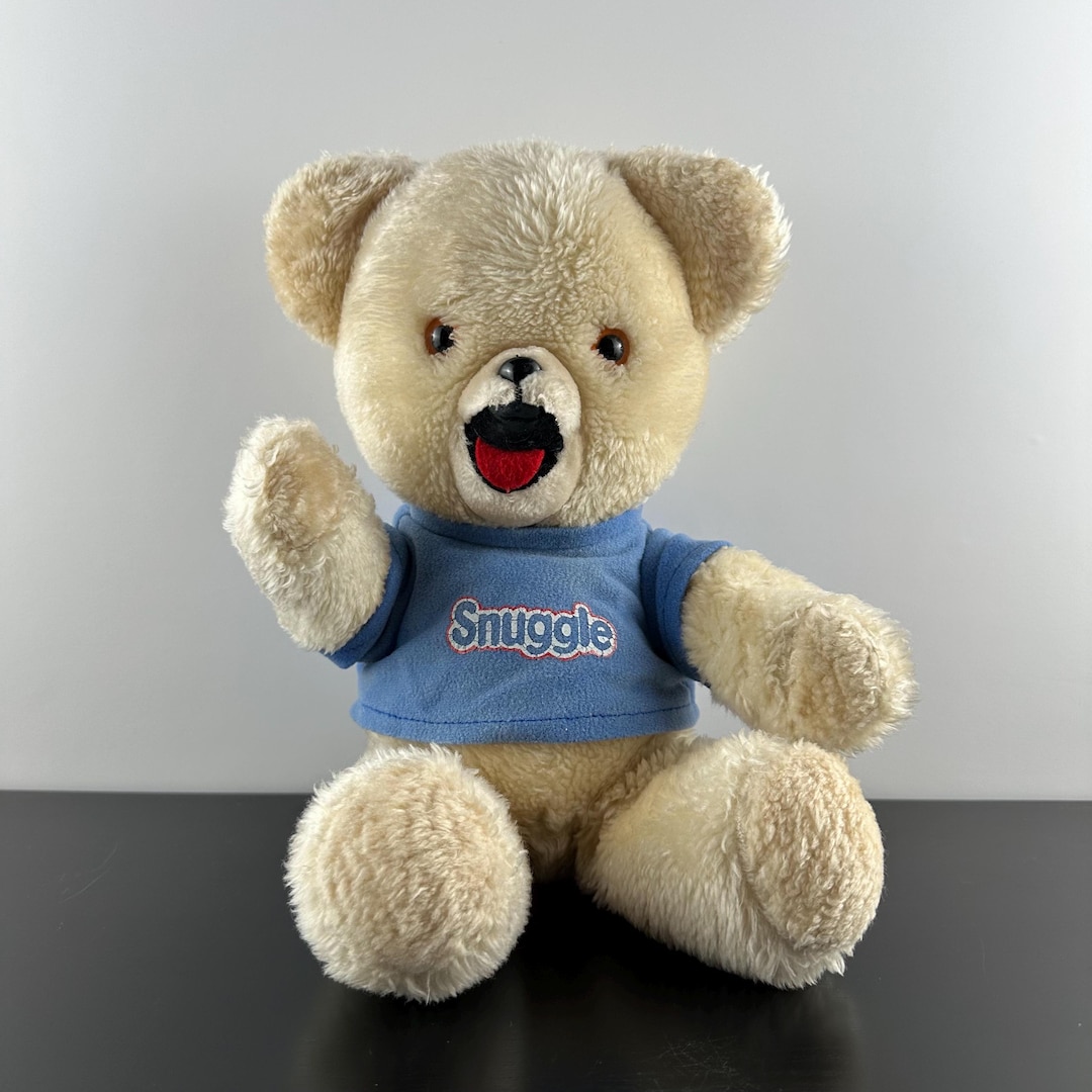 Vintage 1985 SNUGGLE Bear Fabric Softener 14" Stuffed Animal Teddy ...