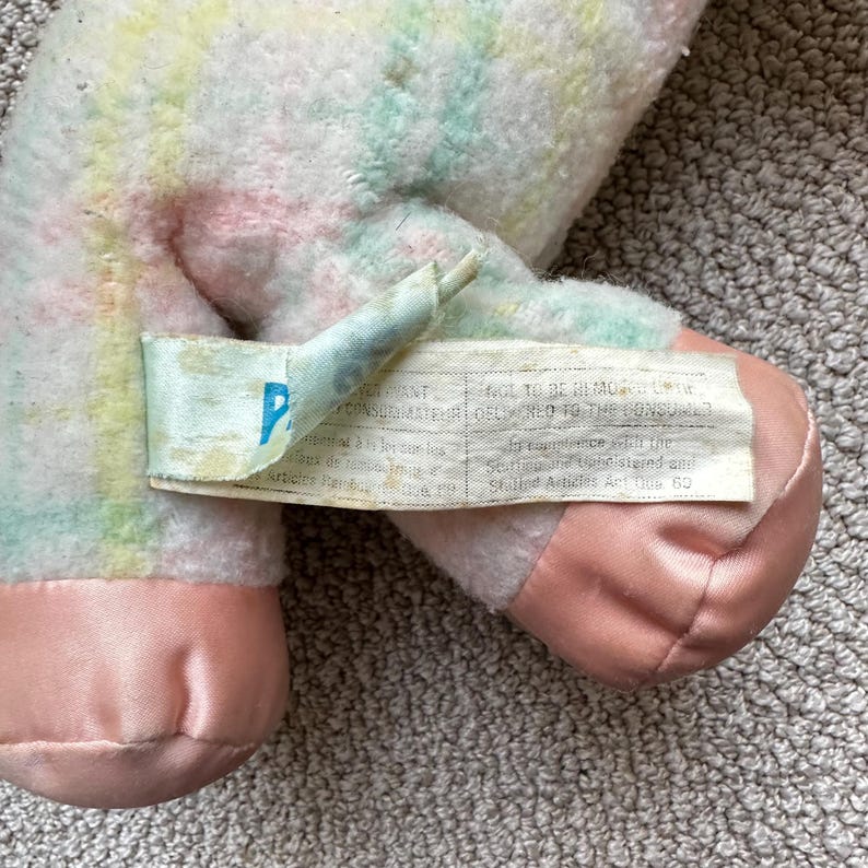 Vintage Playskool Snuzzles Pastel Giraffe Cow Blankies Soft Plush ...