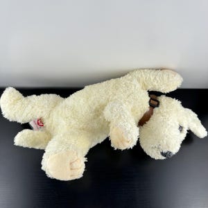 TY Classics Tidbit Vintage Puppy Dog Plush Cream Ivory White Stuffed ...