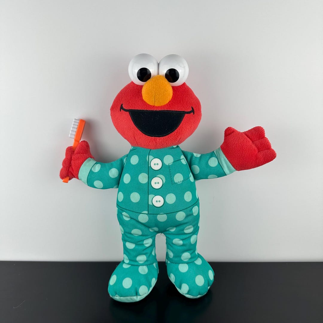 Sesame Street Talking Elmo 12" Plush Brush Your Teeth Hasbro - Tested ...