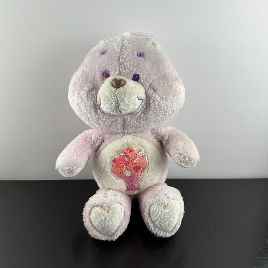 Vintage 1983 Kenner Care Bears Share Bear Purple Milkshake 13” 80s ...