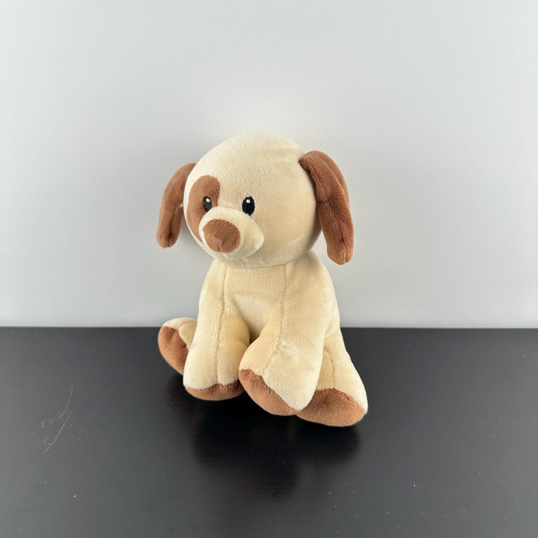 TY Baby Bumpkin Puppy Dog Patch Beige Brown Soft Plush Stuffed Animal 6 ...