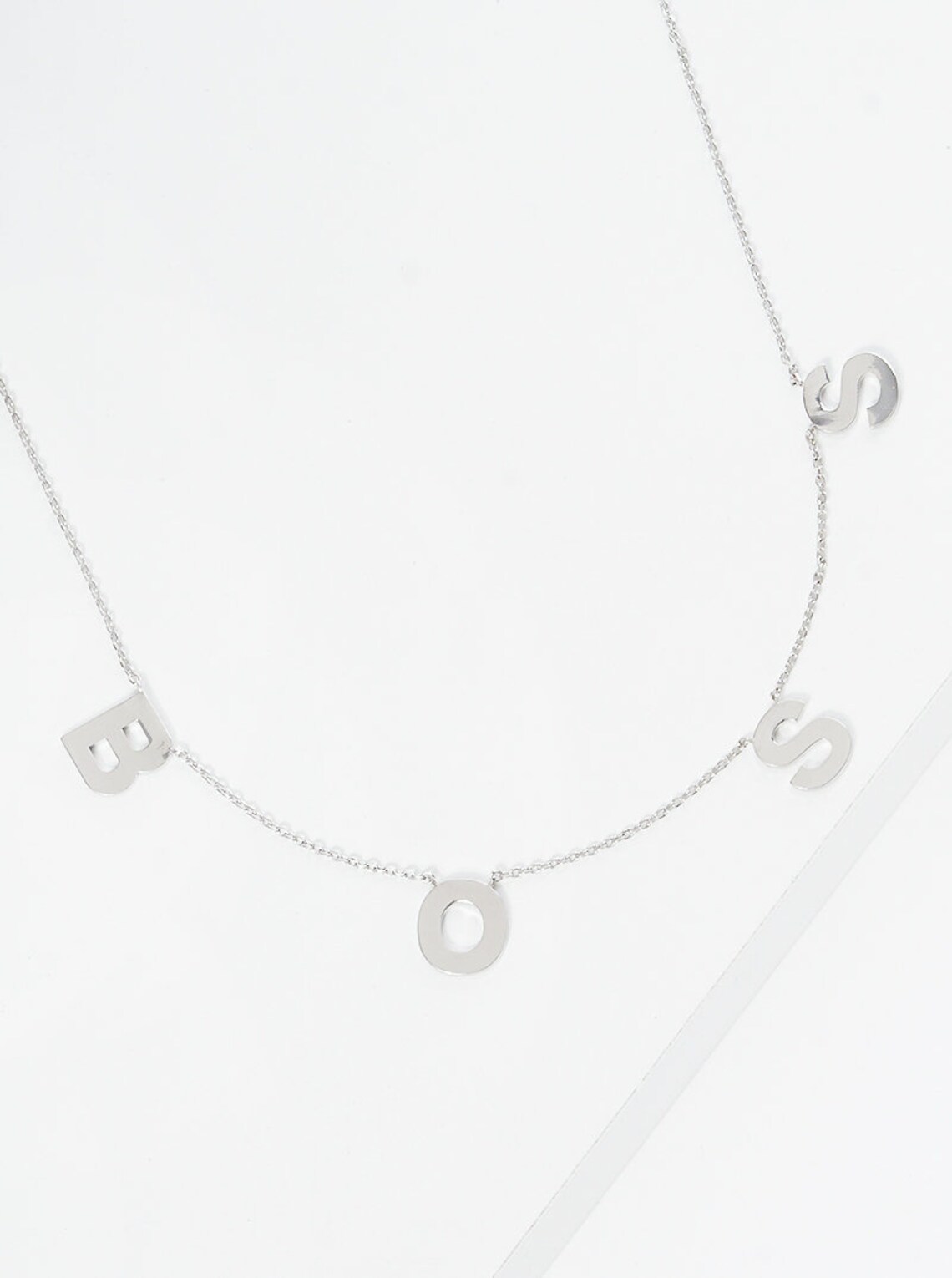 Boss Letter Chain Necklace Gold Boss Letter Pendant Necklace - Etsy