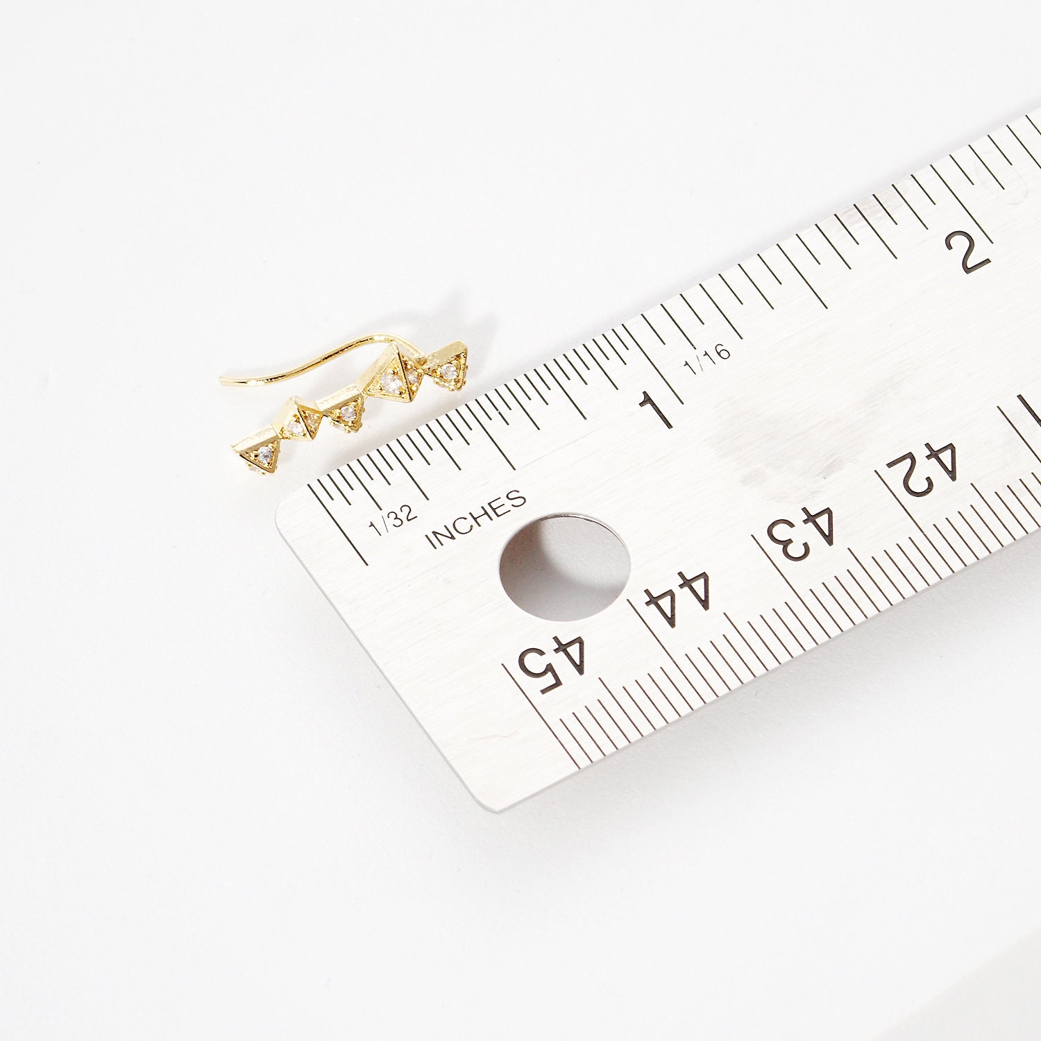 Triangle Ear Climber Earrings Gold Ear Jacket Earrings - Etsy