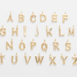 14k Gold Plated Personalised Letter Necklace Initial, Custom, Dainty ...