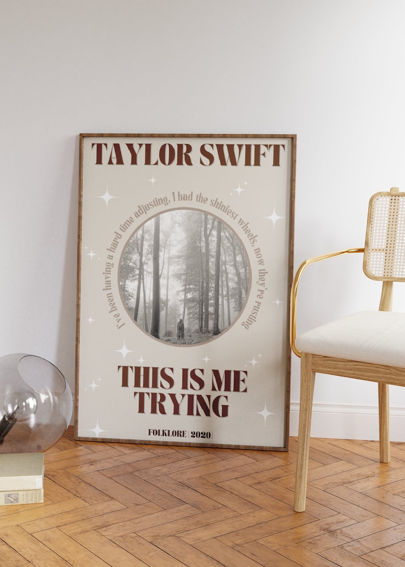 Taylor Swift 'this is Me Trying' Poster Digital Download Instant ...