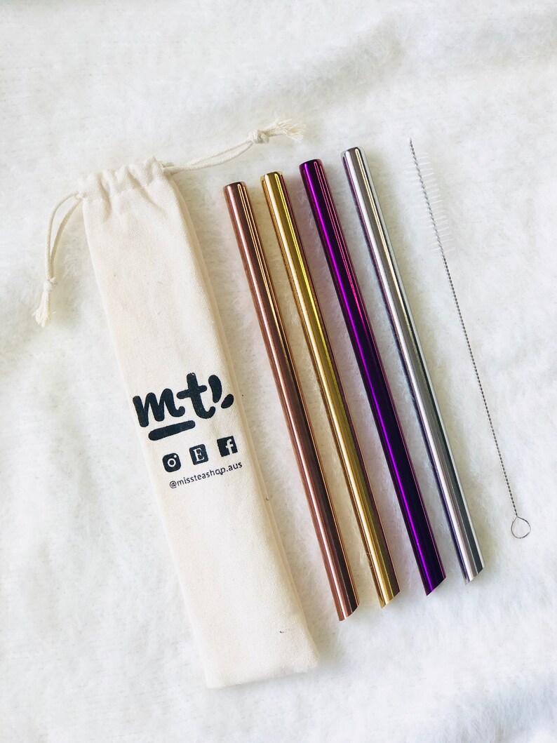 Metal Bubble Tea Straw Kit Single - Etsy