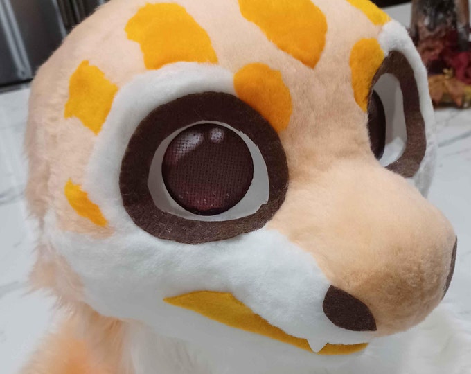 Albino Leopard Gecko Fursuit Head - Etsy