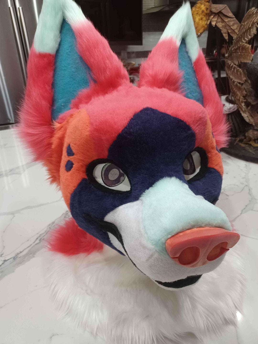 Pink Dog Fursuit Head - Etsy