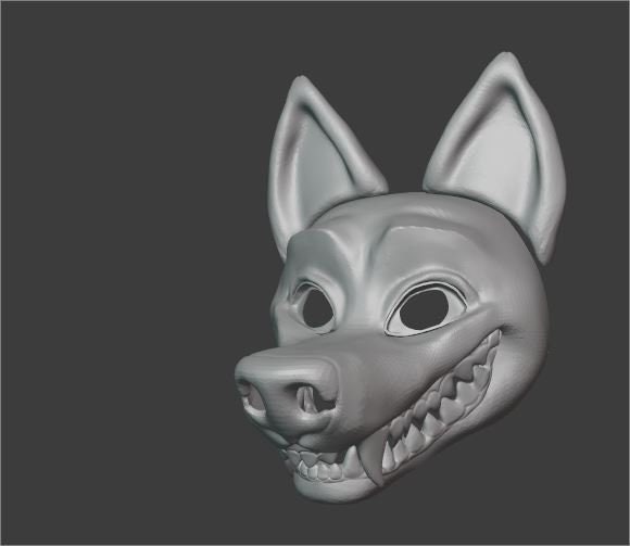 Toothy Smiling Canine STL Fursuit Base Deluxe Pack - Etsy
