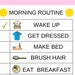 DIY Kids Morning , Bedtime Routine Charts Canva Template, Cute ...