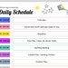 Daily Daycare Schedule, Canva Template, Fully Customizable, Edıtable ...