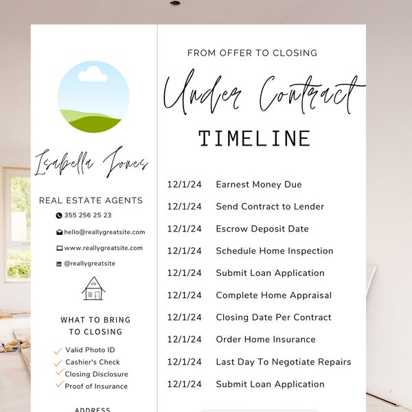 Under Contract Template - Etsy
