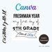 DIY First Day of 9th Grade Sign, First Day of Freshman Year, First Day ...