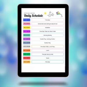 Daily Daycare Schedule, Canva Template, Fully Customizable, Edıtable ...