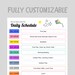 Daily Daycare Schedule Canva Template Fully Customizable - Etsy
