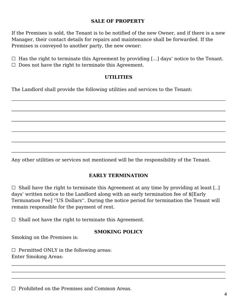 Residential Lease Agreement Template: Editable Word, PDF, Canva (12 ...