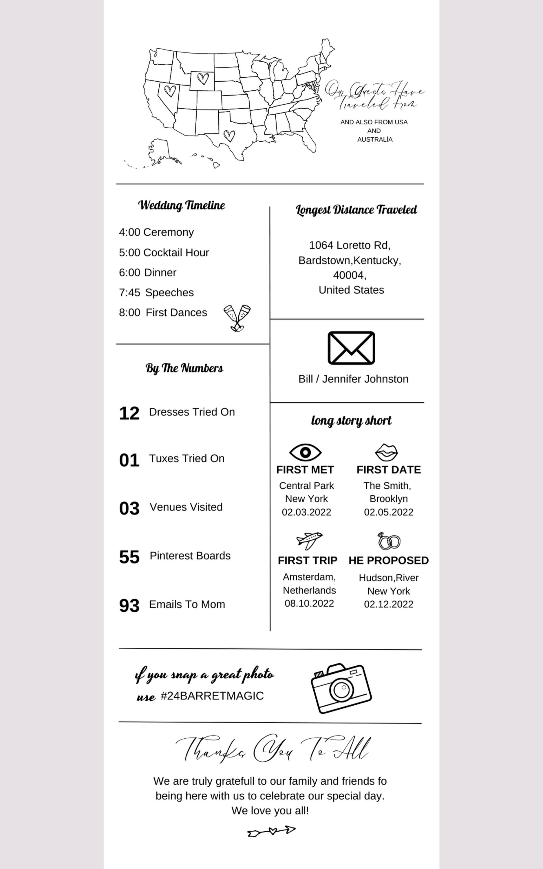 Infographic Wedding Program Canva Template Custom ze Fun Wedding infographic-wedding-program-canva-template-custom-ze-fun-wedding