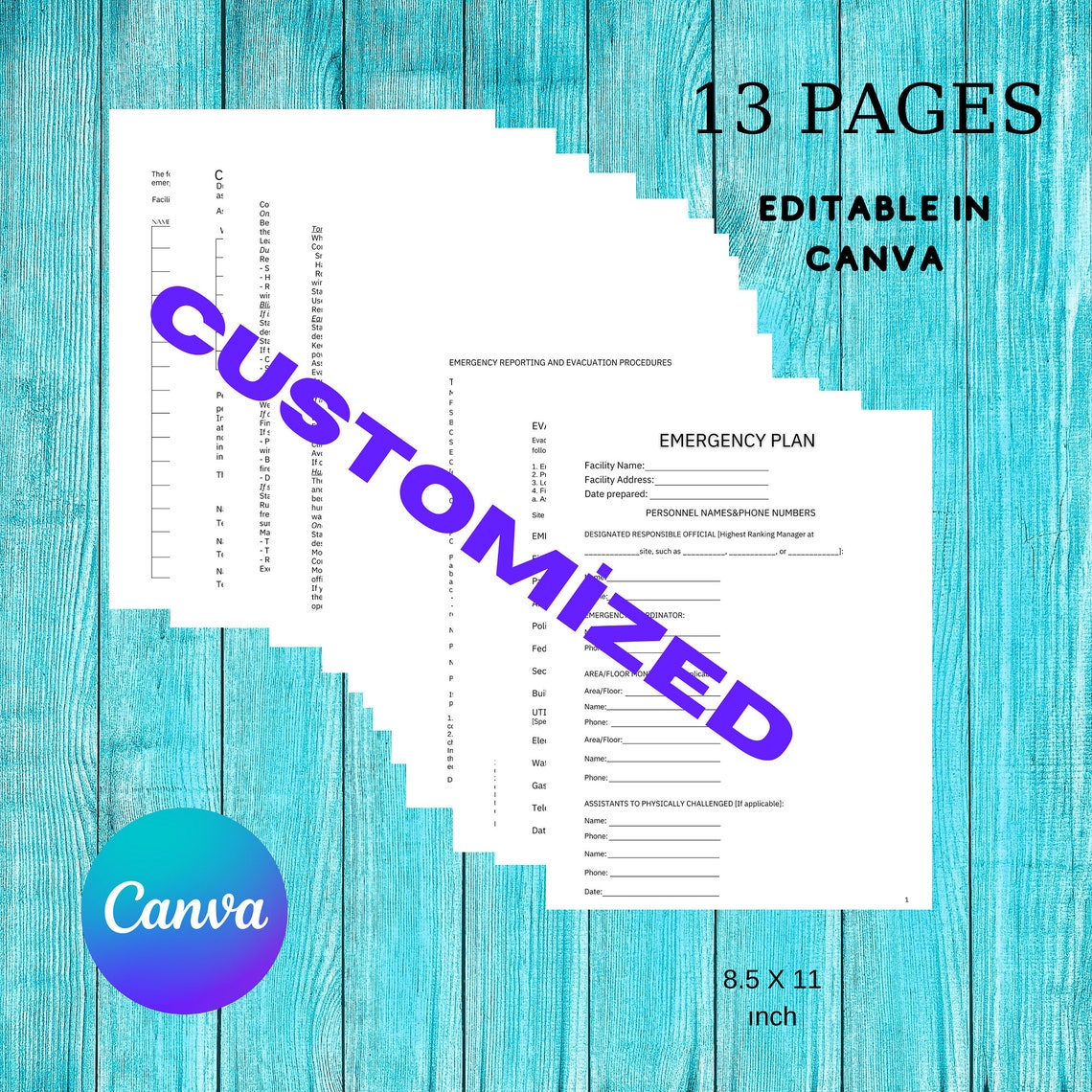 DIY EMERGENCY PLANS, Emergency Binder, Pdf , Canva Template ...