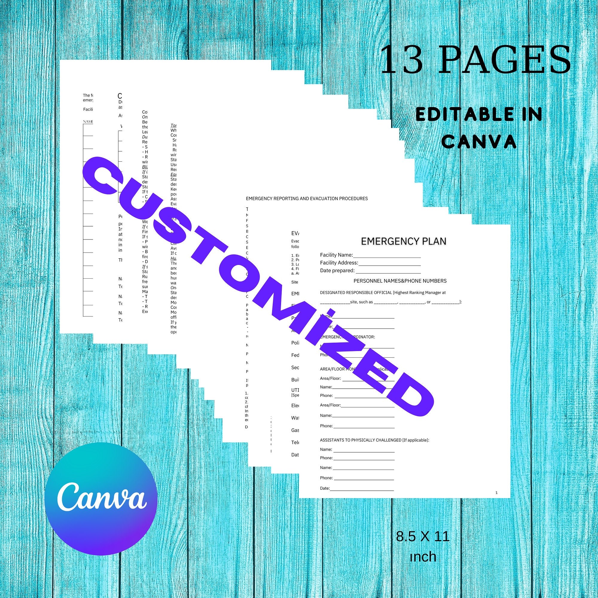 DIY EMERGENCY PLANS, Emergency Binder, Pdf , Canva Template ...