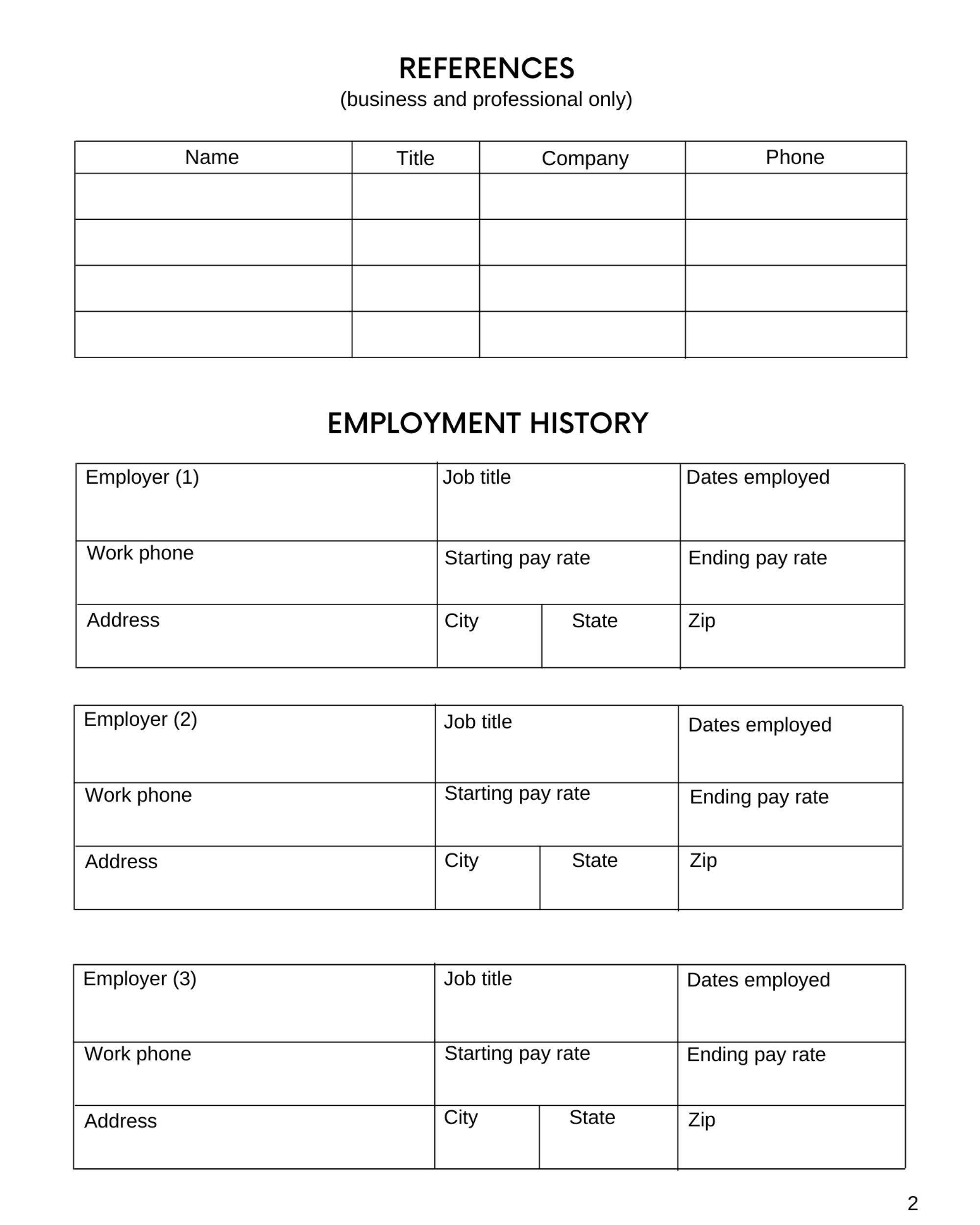 Job Employment Application Canva Template Editable, Printable - Etsy