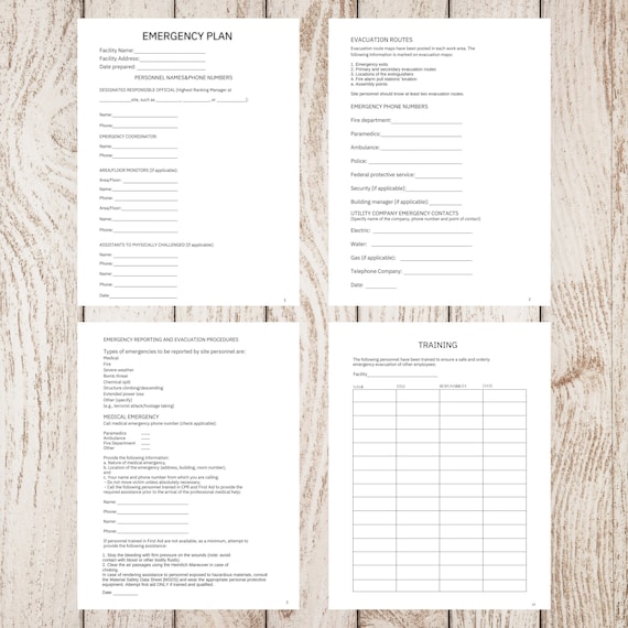 DIY EMERGENCY PLANS Emergency Binder Pdf Canva Template - Etsy