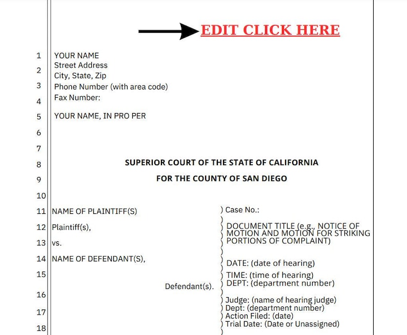 EDITABLE Pleading Paper, Canva and Word Template, Personalized - Etsy