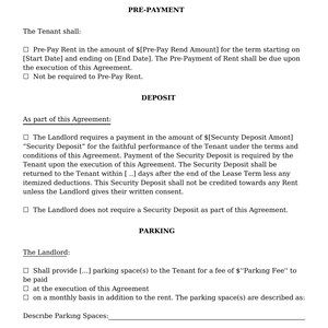Residential Lease Agreement Template: Editable Word, PDF, Canva (12 ...