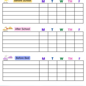 Editable Daily Checklist for Kids, Kids Responsibility Chart, to Do ...