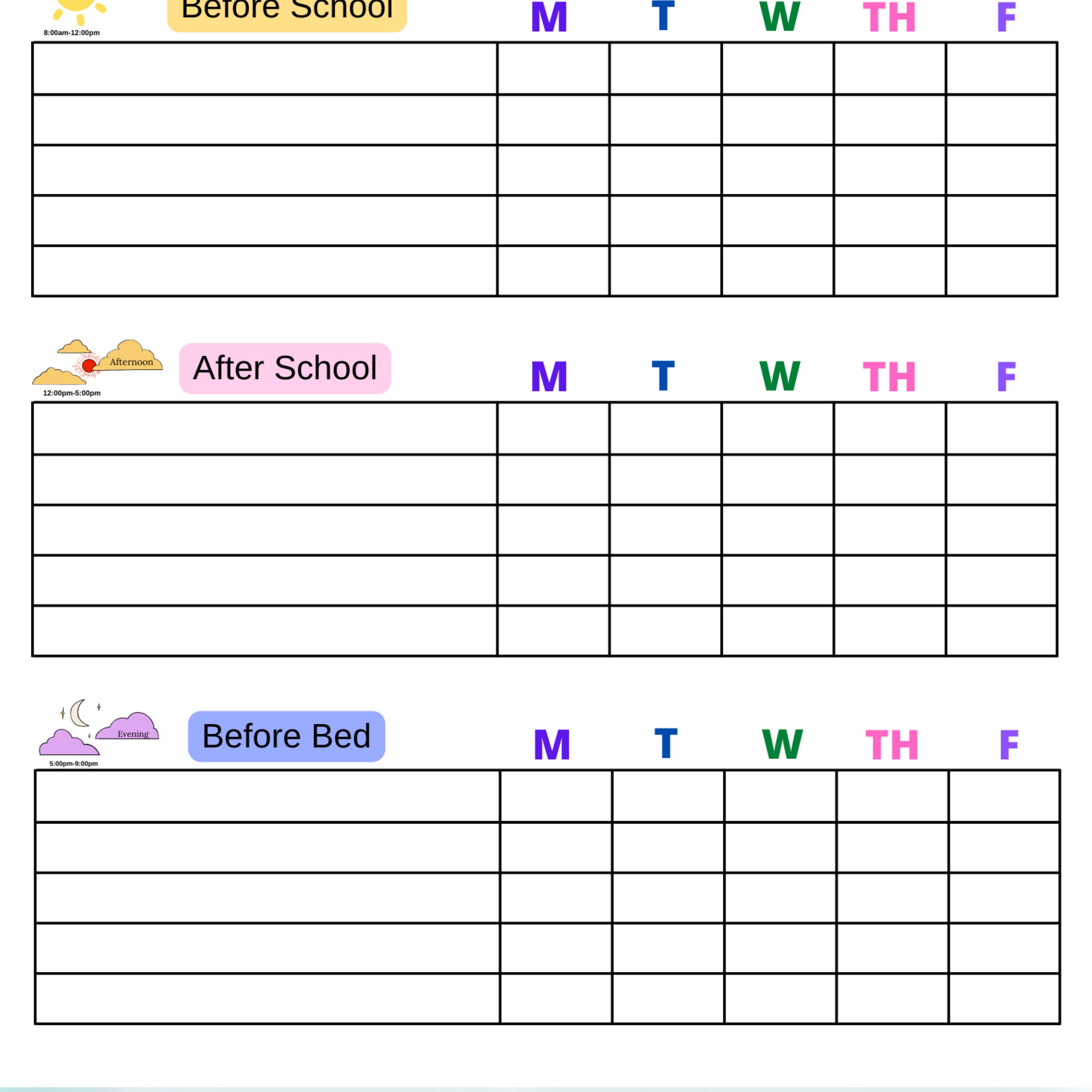 Editable Daily Checklist for Kids Kids Responsibility Chart - Etsy