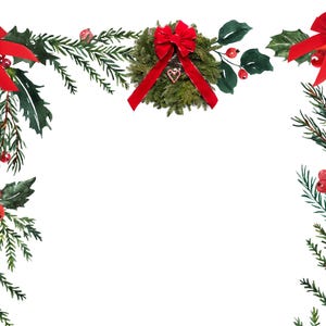Christmas Letter Template: Wreath Border, Pinecones (digital Download ...