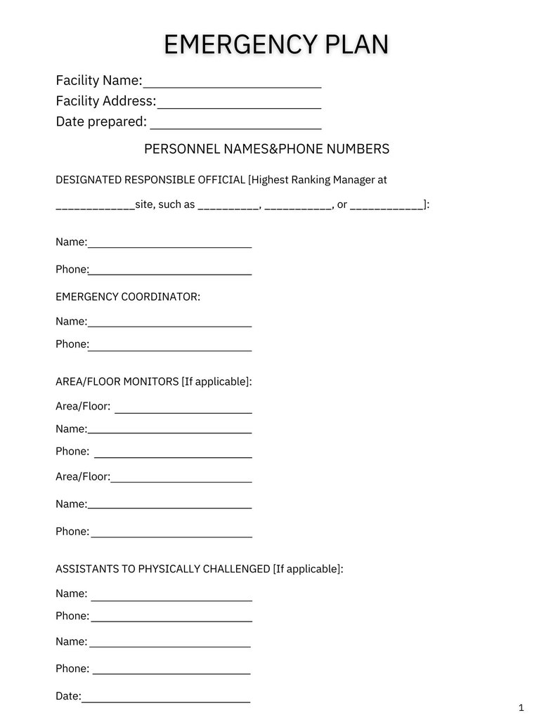 DIY EMERGENCY PLANS, Emergency Binder, Pdf , Canva Template ...