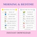 DIY Kids Morning , Bedtime Routine Charts Canva Template, Cute ...