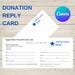 Editable Donation Reply Card Template: Canva Fundraising Appeal ...