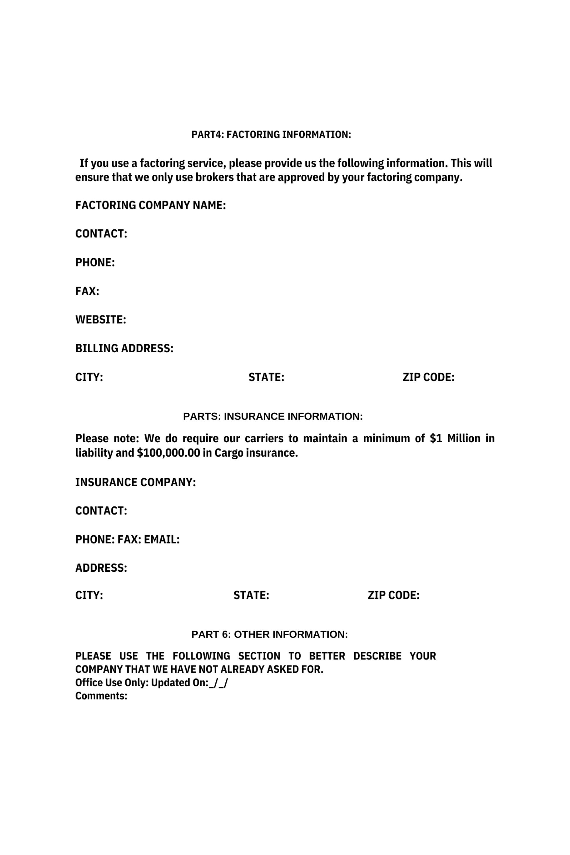 Freight Dispatch Carrier Contract: DIY Canva Template (instant Download ...
