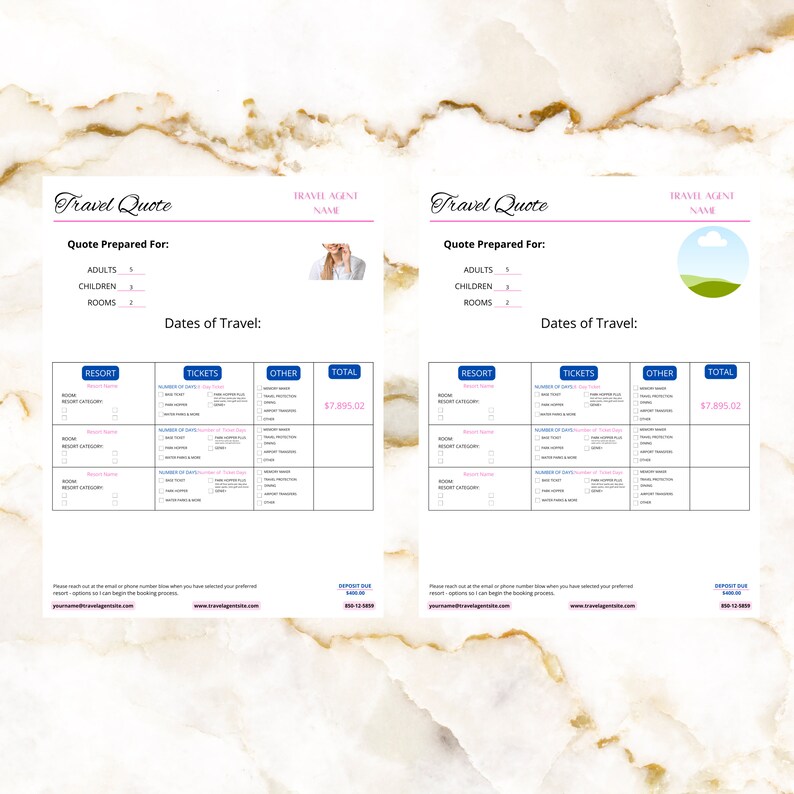 DIY Travel Agent Quote Form, EDITABLE Canva Template,personalized - Etsy